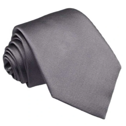 Plain Grey Tie 100% Silk Republic of Ties